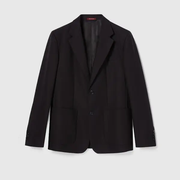 Gucci Gg Cotton Blend Canvas Jacket, Size