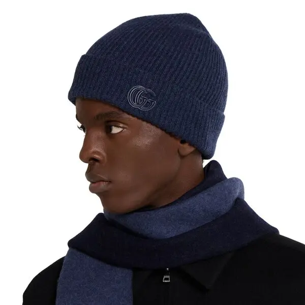 Gucci Woo Hat With Ogo, Size - Blue