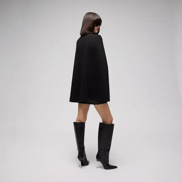 Gucci Wool And Silk Horsebit Cape - Black
