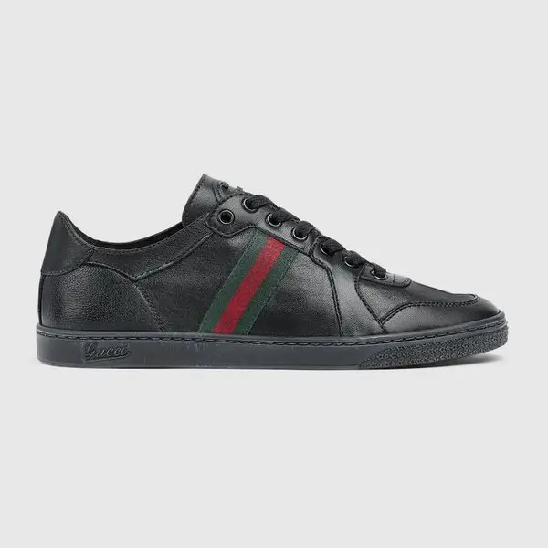 Gucci Rhyton Trainer With Logo - Black