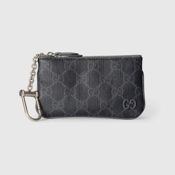 Gucci Ophidia Gg Supreme Canvas Keychain - Black
