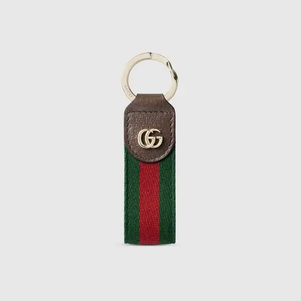 Gucci Ophidia Gg Supreme Canvas Keychain - Red