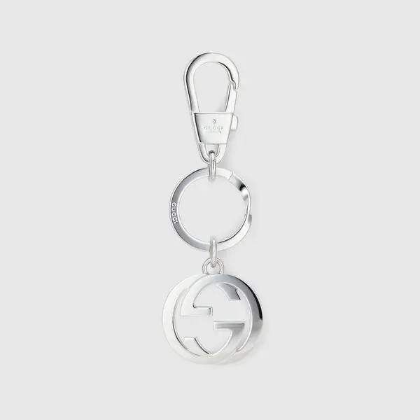 Gucci Ophidia Gg Supreme Canvas Keychain - Silver