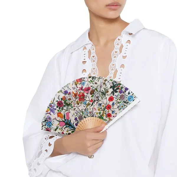 Gucci Large Flora Print Fan