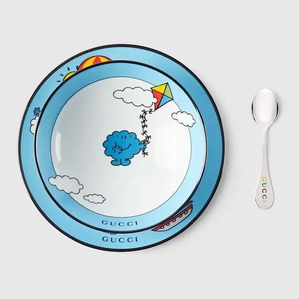 Gucci Herbarium Dessert Plate, Set Of Two - Blue