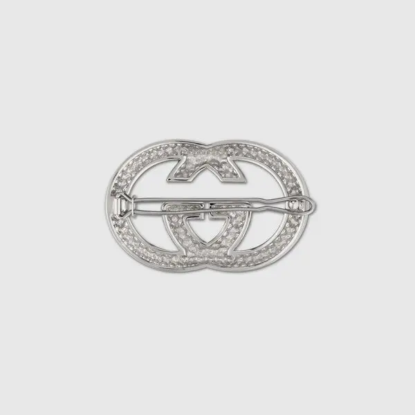 Gucci Interlocking G Hair Clip With Crystals