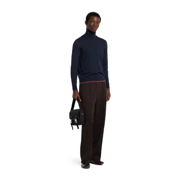 Gucci Fine Knit Wool Turtleneck - Blue