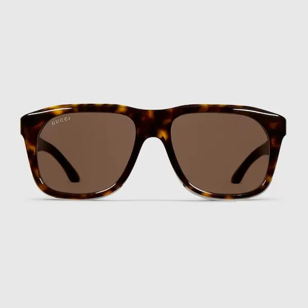 Gucci Round Frame Sunglasses With Web Detail - Beige