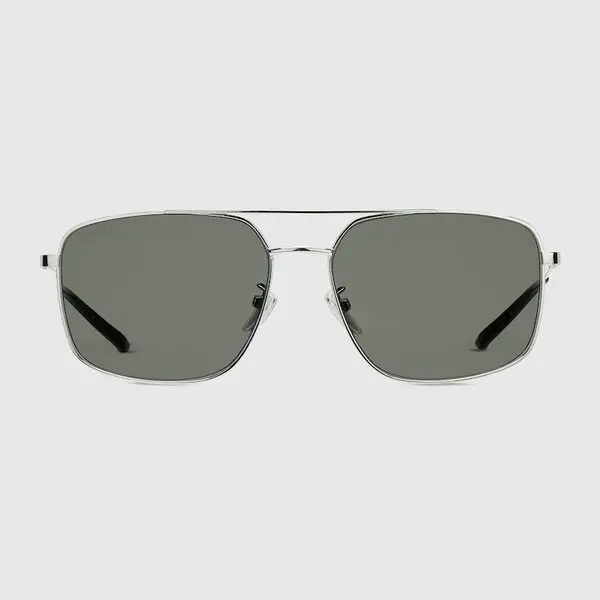 Gucci Square Frame Sunglasses - Silver