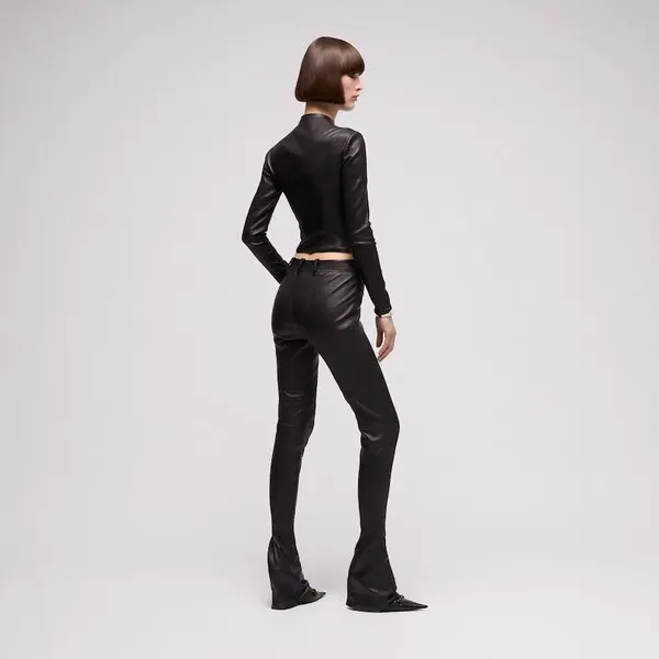 Gucci Light Stretch Leather Skinny Pants, Size