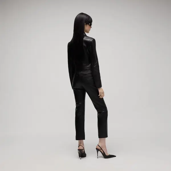 Gucci Light Stretch Leather Skinny Pants