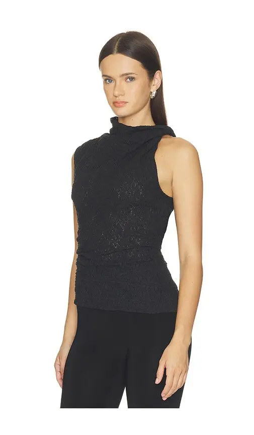 Proenza Schouler White Label Stretch Lace Ruched Top