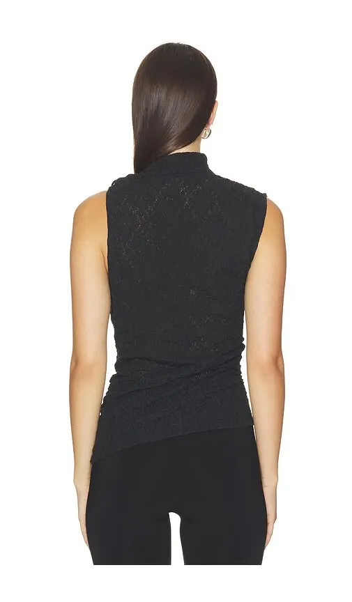 Proenza Schouler White Label Stretch Lace Ruched Top