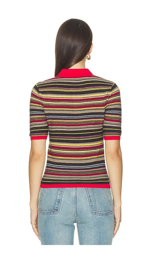 PISTOLA Ashlee Short Sleeve Polo Sweater In . Also