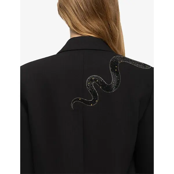 Zadig&Voltaire Vanille Rhinestone-embellished Stretch-woven Blazer