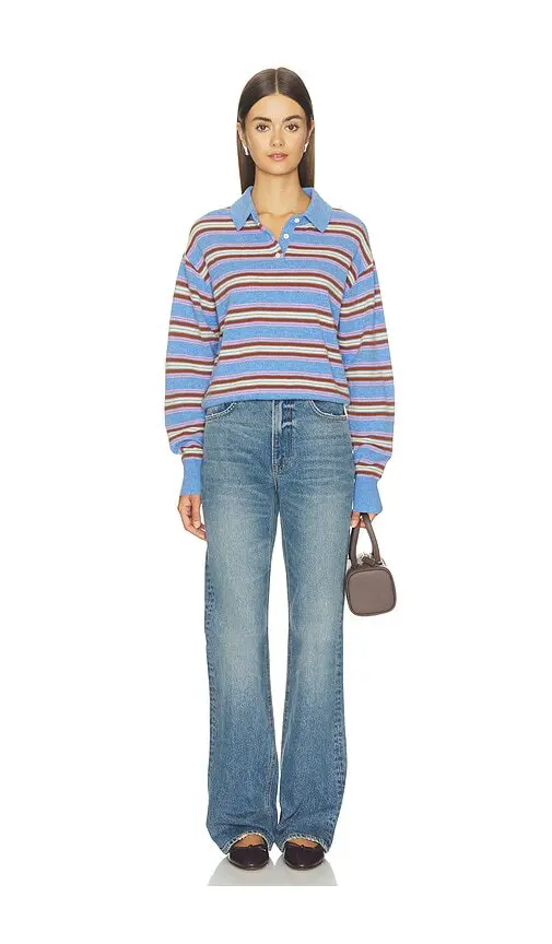 Guest In Residence Collegiate Stripe Polo In . Also