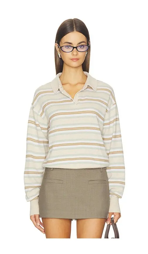 Guest In Residence Collegiate Stripe Polo In . Also - Multi