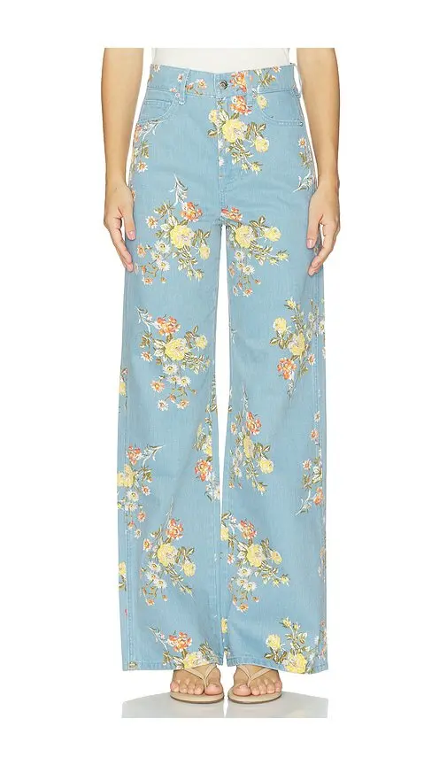 Veronica Beard Taylor High Rise Wide Leg Jeans
