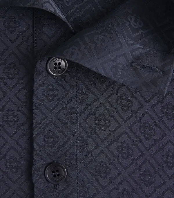 Casablanca Monogram-jacquard Polo Shirt