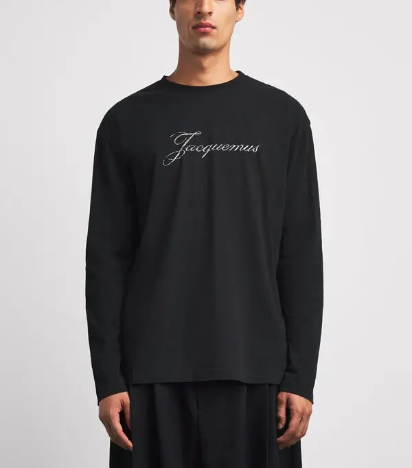 Jacquemus Cotton-hemp Logo Long-sleeve T-shirt