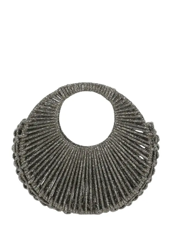 HIBOURAMA Jaya Crystal-embellished Woven Tote Bag - Brown