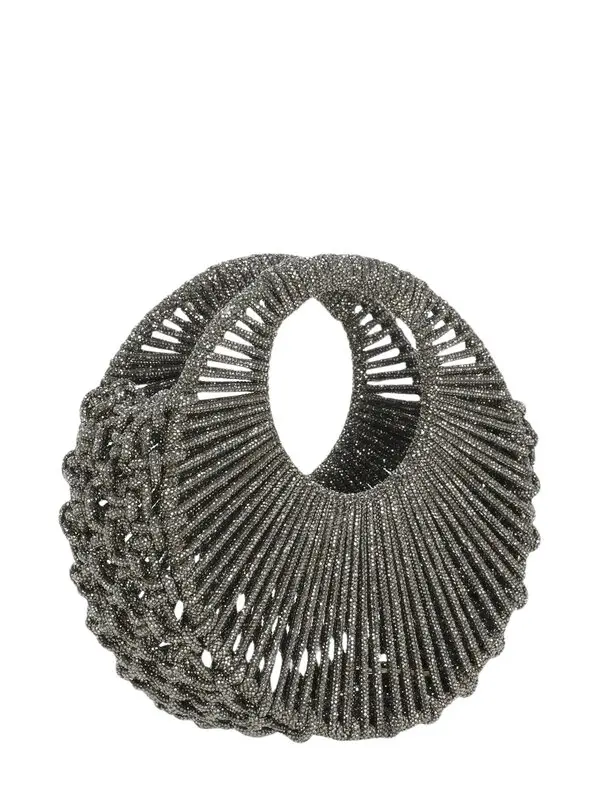 HIBOURAMA Jaya Crystal-embellished Woven Tote Bag - Brown