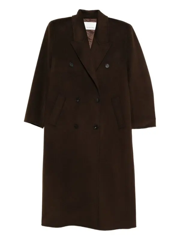 THE FRANKIE SHOP Gaia Wool Double-breasted Coat - Brown