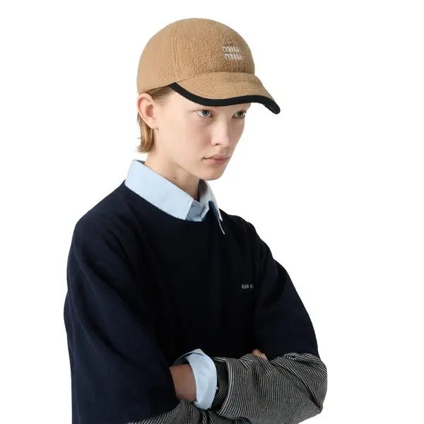 Miu Miu Fleece Baseball Cap