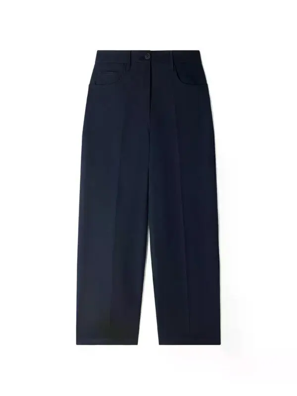 Sandro High-waisted Wide-leg Palazzo Trousers - Blue