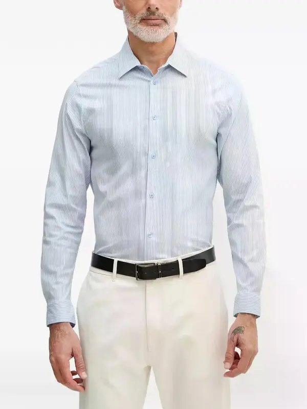 MOS MOSH Long-sleeved Stripe Shirt