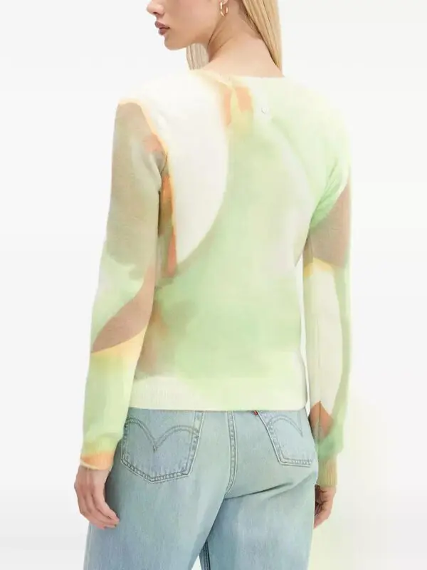 Desigual Abstract-print V-neck Sweater