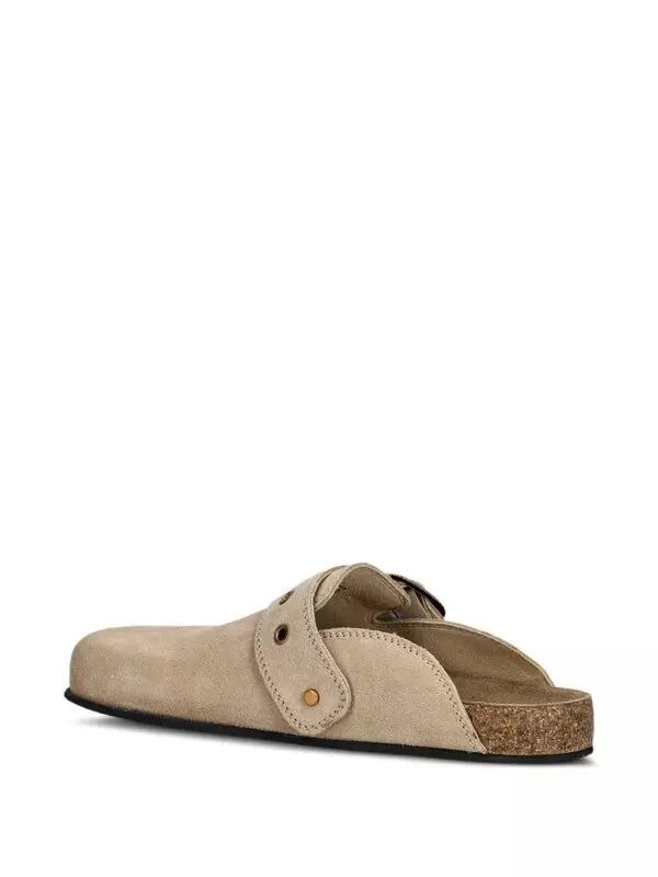 ALLSAINTS Buckled Suede Flat Mules