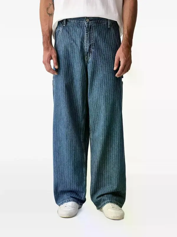 LEVI'S Pinstripe-pattern Wide-leg Jeans