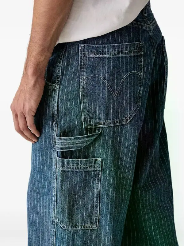 LEVI'S Pinstripe-pattern Wide-leg Jeans