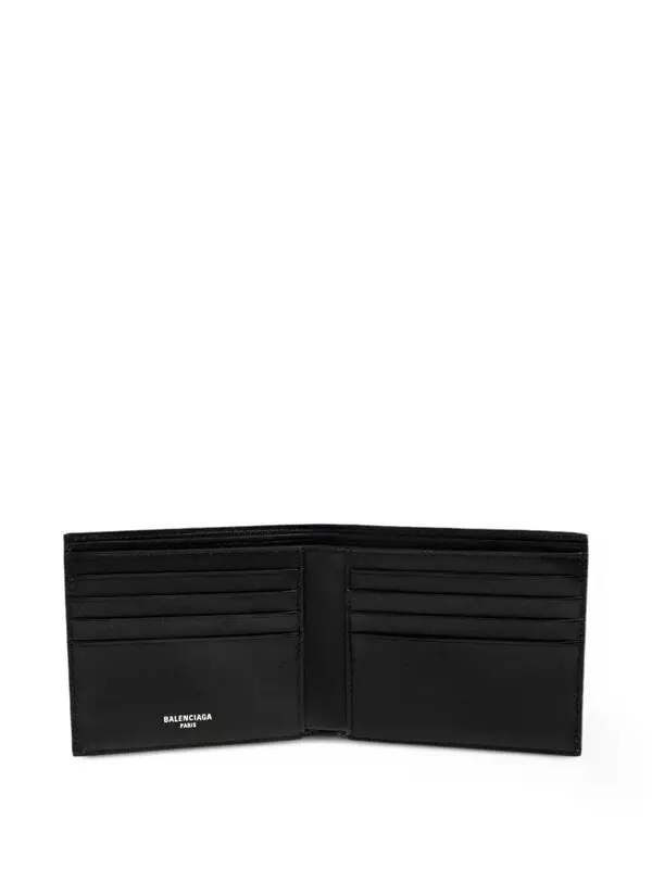 Balenciaga Textured Graphic Leather Wallet