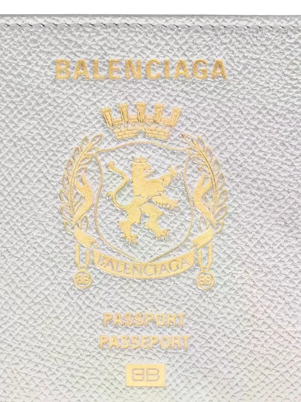 Balenciaga Textured Graphic Leather Wallet