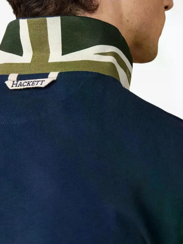 HACKETT LONDON Union Jack Colour-block Polo Shirt