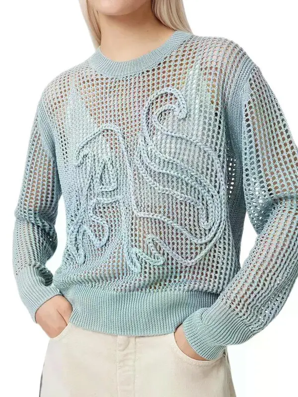 ALLSAINTS Raelyn Mesh Logo-patch Sweater