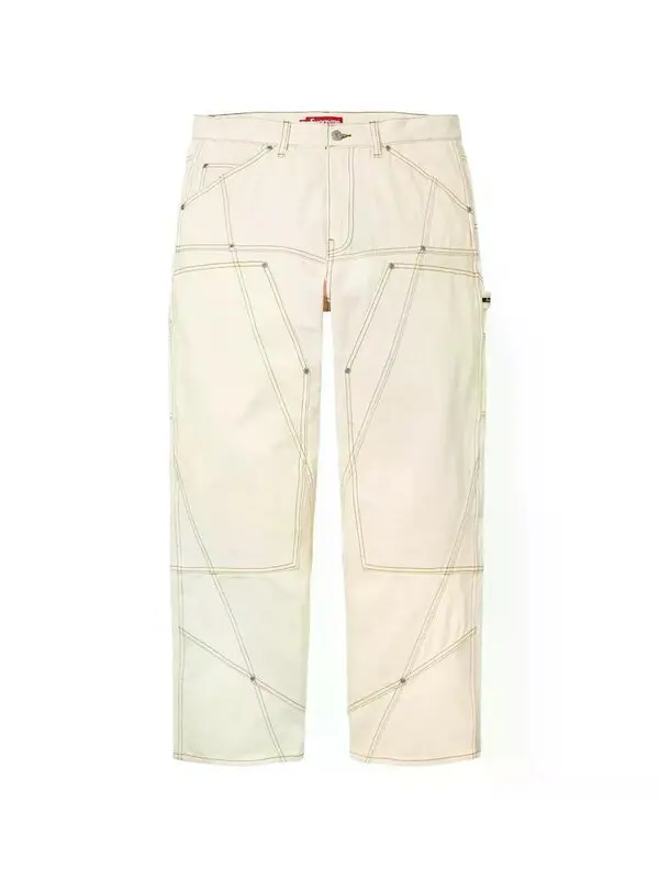 Supreme Contrast Stitch Double Knee Painter Jeans
