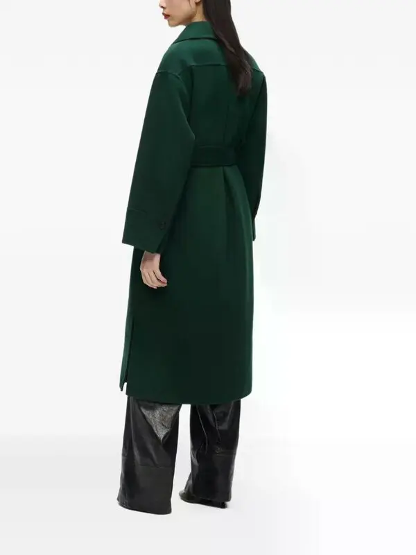 Karl Lagerfeld Belted Long Wool-blend Coat