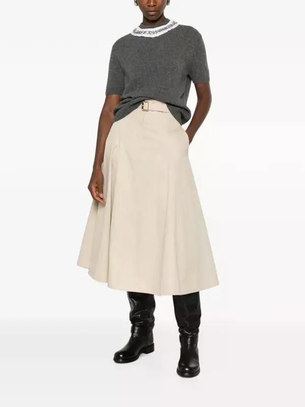 Prada Embellished Short-sleeve Sweater