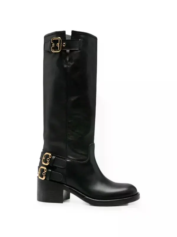 Chloé Dakota Buckle-detail Knee-high Boots - Black