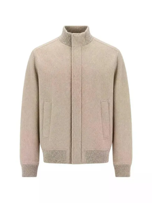 Paul & Shark Ribbed-trim Cashmere Bomber Jacket