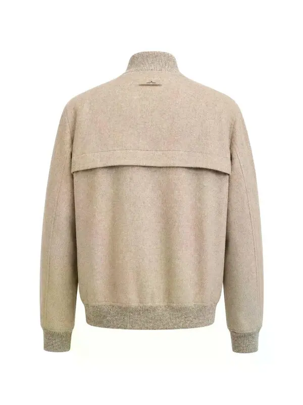 Paul & Shark Ribbed-trim Cashmere Bomber Jacket
