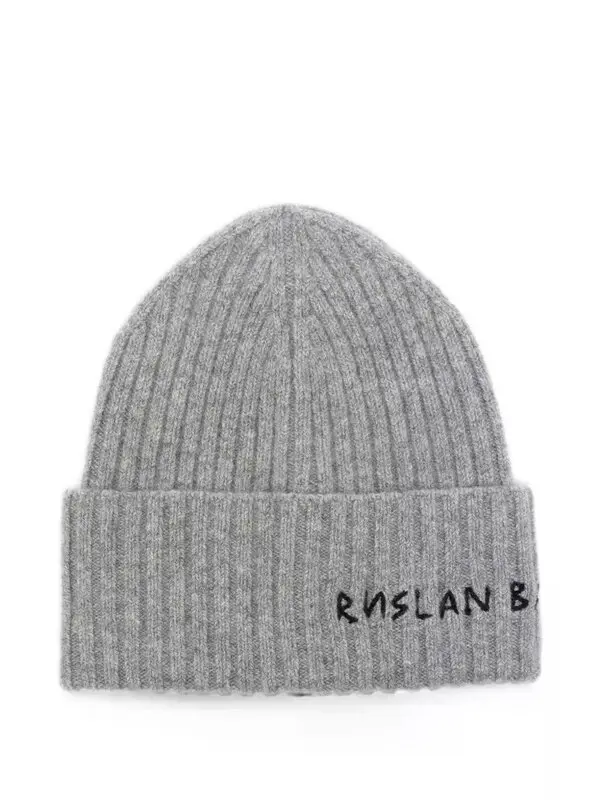 Ruslan Baginskiy Logo-embroidered Ribbed Beanie Hat