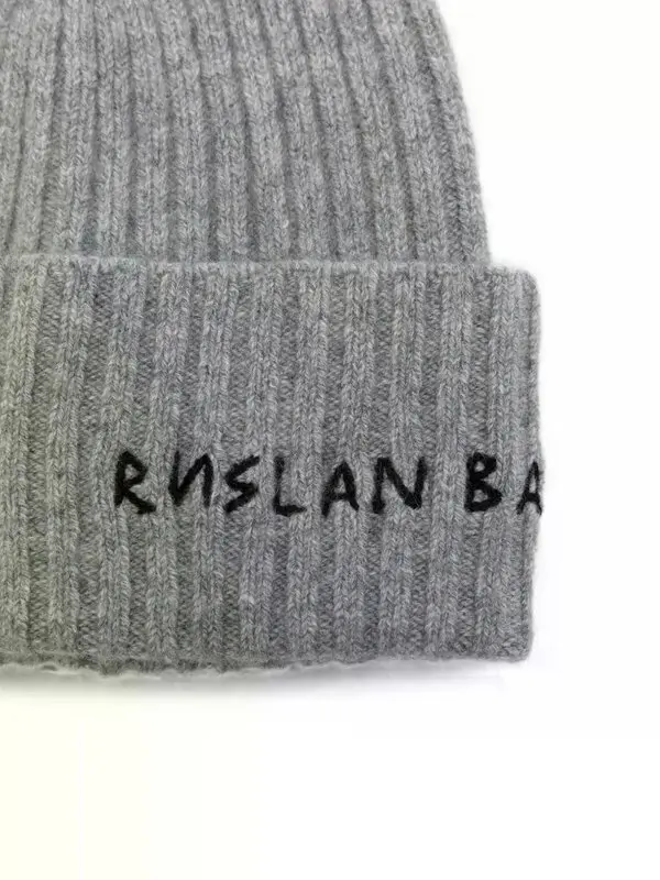 Ruslan Baginskiy Logo-embroidered Ribbed Beanie Hat
