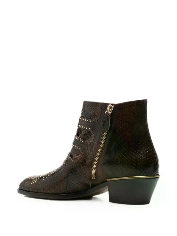Chloé Susanna Studded-embellished Boots - Brown