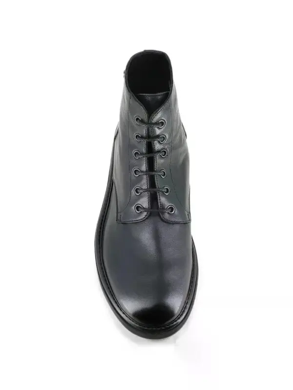 ALEXANDER HOTTO Amphibian Lace-up Leather Ankle Boots
