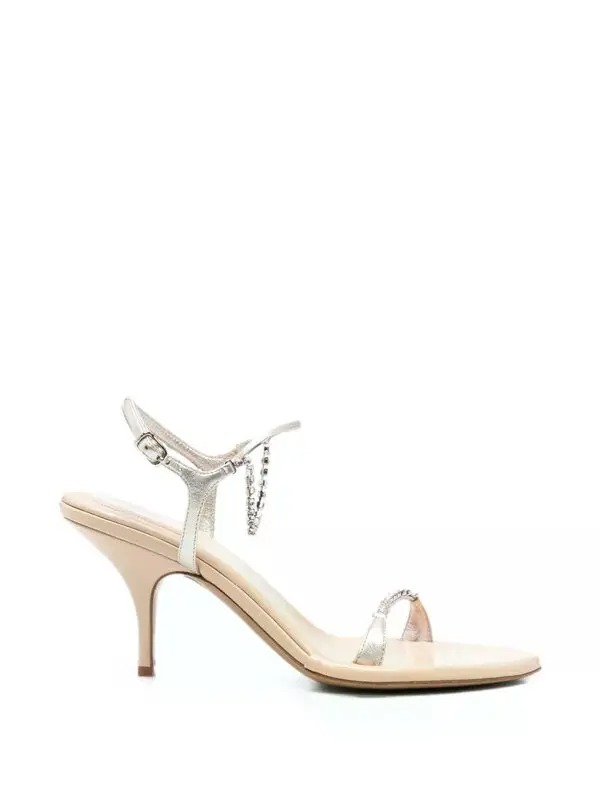 Chloé Zia Crystal-embellished Sandals - Neutrals
