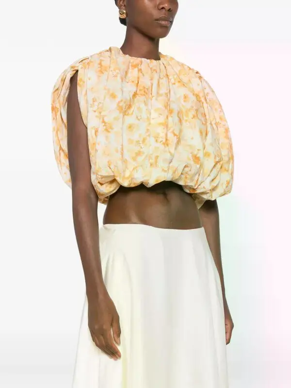 Magda Butrym Floral-print Puff-sleeve Blouse